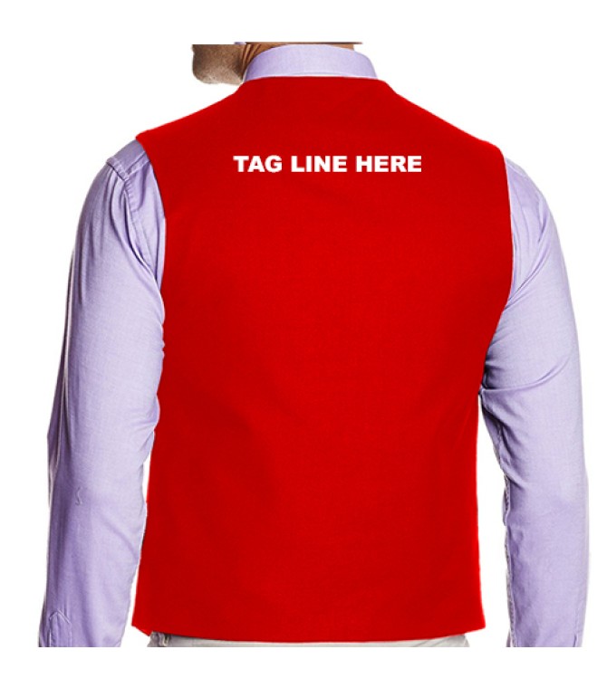 Personalized Waiter Waist Coat with Logo | Hospitality Uniform
