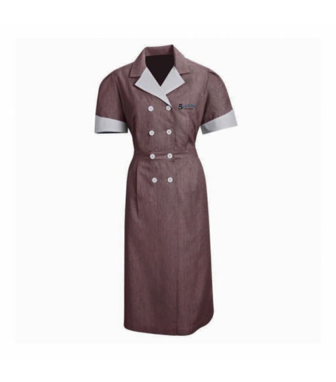 brown janitorial uniform cardigan | janitorial uniforms supplier ...
