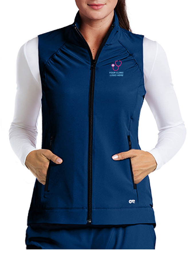 Buy Nurse Scrub Vest with Logo - Uniform Tailor